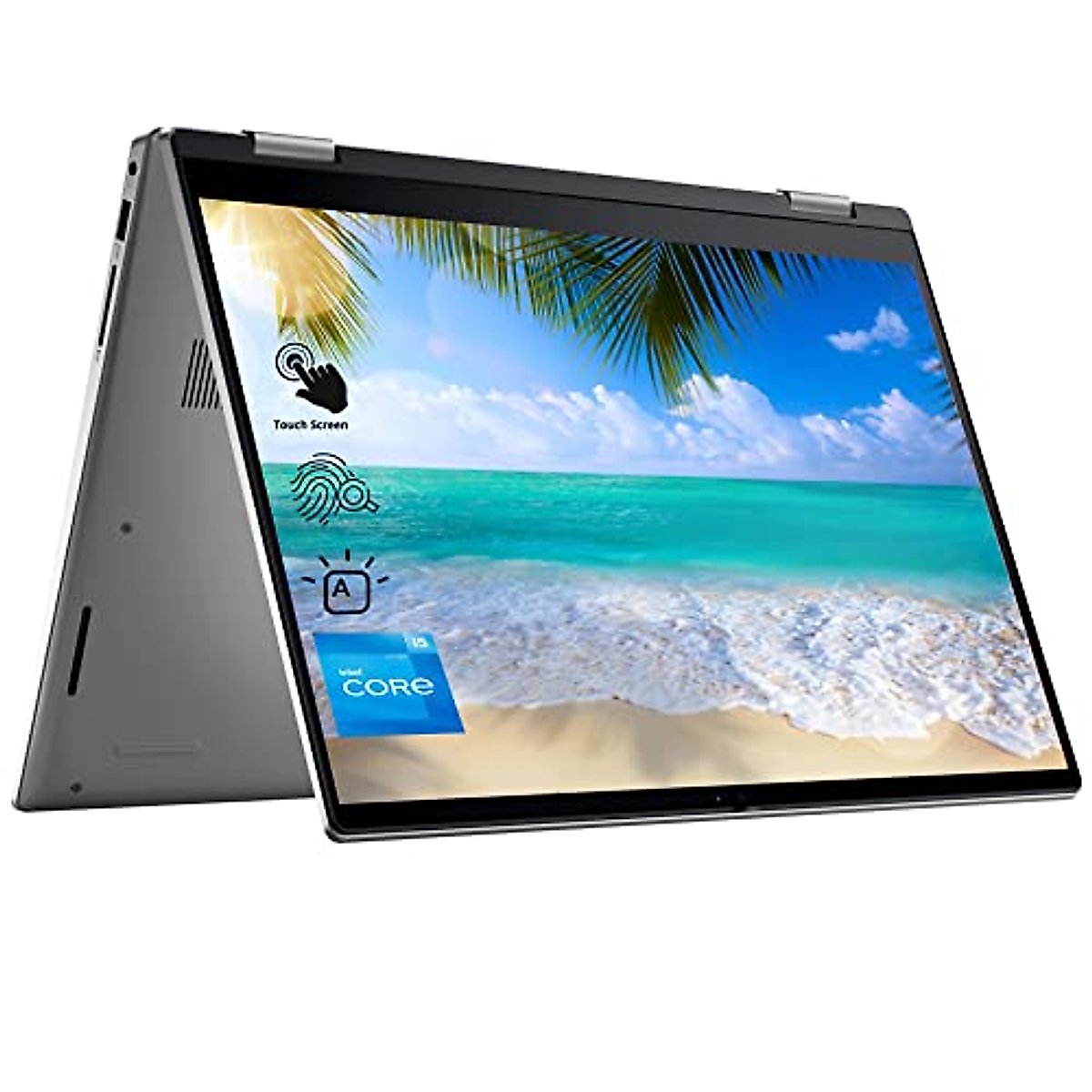 Dell Newest Inspiron 7420 2-in-1 Laptop, 14" FHD+ Touch Display, 12th Gen Intel Core i5-1235U, 16GB DDR4 RAM, 1TB PCIe SSD, FHD Webcam, FP Reader, HDMI, Backlit KB, Wi-Fi 6, Windows 11 Home, Silver