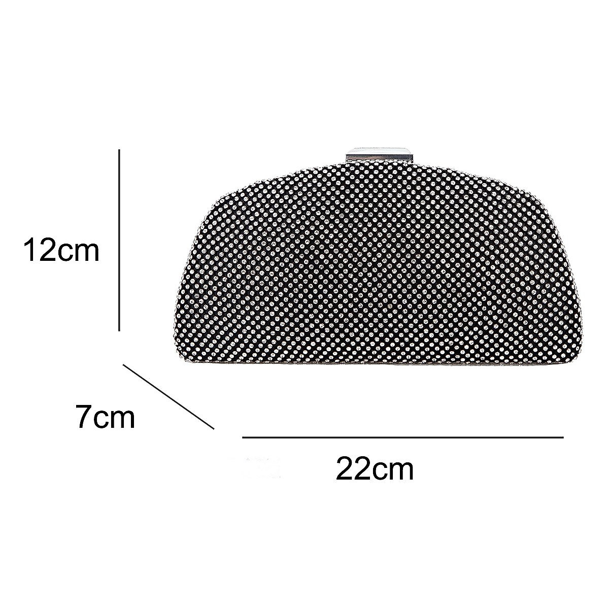 Fawziya Evening Clutch Bling Rhinestone Novelty Oversized Purses For Women Formal-Black