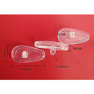 2 Pairs Black NicelyFit Screw-In Nose Pads w Air Cushion for Oakley Eye Glass Eyeglass Sunglass Frames 15mm x 7mm