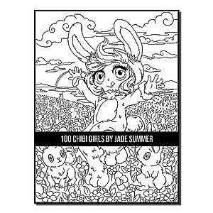 100 Chibi Girls: An Adult Coloring Book Collection with Cute Girls, Fantasy, Horror, Christmas, and More!
