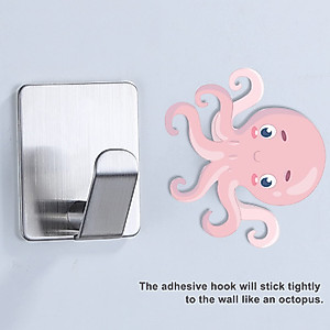 Taozun Self Adhesive Hooks – 4 Packs Towel Hook Bathroom Coat Hook Robe Hooks Brushed Sticky Hook Hanger, SUS 304 Stainless Steel