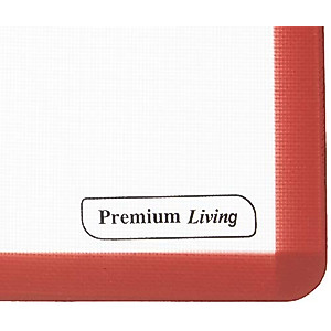 Silicone Baking mat, Half Sheet, 16.5" L x 11.5" W x 0.75 MM Thick, Reusable Baking Sheet Liner, Thick, Non-Stick, Easy Clean, Professional Grade, for Cookie, Pastry (3, Red)