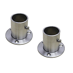 NELXULAS Stainless Steel Closet Rod Flange Holder for Pipe (AD2)