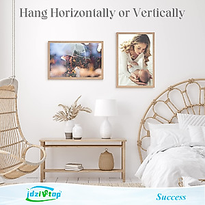 16x24 Frame Natural Woodgrain, 24x16 Picture Frame Beige, Rustic 40x60cm Poster Frame, Large 16 by 24 Gallery Family Concert Portrait Photo Frame Anniversary/Birthday/Wedding/Thank you/Christmas Gift