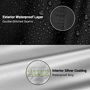 Favoto Bike Cover Outdoor Waterproof - Bicycle Cover for 2 bikes Windproof UV Snow Rustproof with Reflective Stripes Lock Hole Storage Bag for Mountain Road City Cruiser Bike, Green