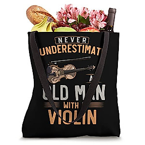 Retired Violinist Old Man Violin Player Retirement Violin Tote Bag
