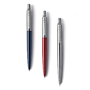 Parker Jotter London Trio Discovery Pack: Ballpoint Pen (Royal Blue), Gel Pen (Red Kensington) & Mechanical Pencil (Stainless Steel)
