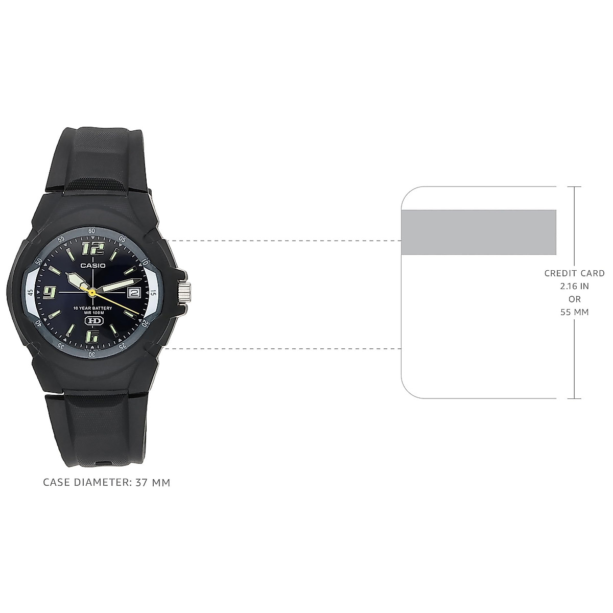 Casio Men's MW600F-2AV Sport Watch with Black Resin Band