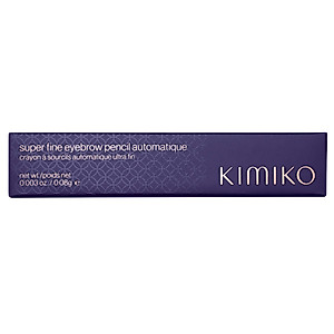 KIMIKO Fine Eyebrow Pencil Automatique - Coffee (Twist Up Pencil, Long Wear Formula, Comes with Covered Brush for Natural Looking Brows)