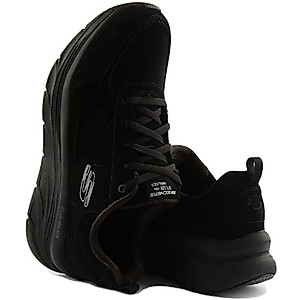 Skechers womens D'lux Walker Sneaker, Bbkblack Black, 9.5 US