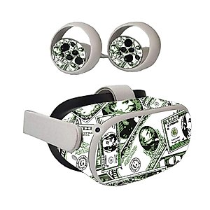 Mighty Skins Skin Compatible with Oculus Quest 2 - Phat Cash | Protective, Durable, and Unique Vinyl Decal wrap Cover | Easy to Apply, Remove, and Change Styles | Made in The USA (OCQU2-Phat Cash)