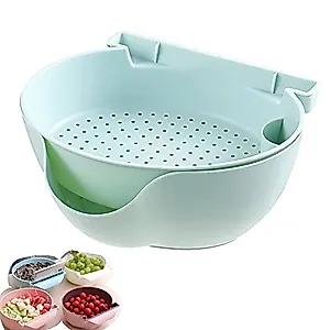 UGpine Double Dish Snack Bowl for Pistachios, Peanuts, Sunflower Seeds, Cherries, Nuts, with Shell Storage- Bonus Phone Slot, Green
