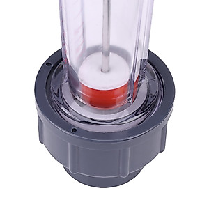 Oumefar Water Meter, Plastic Tube Type Water Meter LZS-25 Water Rotameter 300-3000L/H Water Liquid Meter Fit for DN25(1") Tube 4% Accuracy Class Liquid Flowmeter