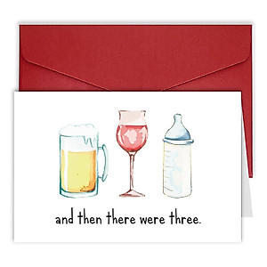 Bhiosng Lovely Baby Shower Card, Funny New Baby Congratulations Card for New Mom Dad Parents, New Born Card for Pregnant Couple, Cute Baby Birthday Card for Friend, Pregnancy Card Gift