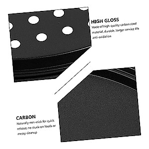 Hemoton 2pcs Non-stick Pizza Pan Nonstick Toast Pie Crisper Tray Pizza Baking Tray Muffin Tray Bread Loaf Pans for Baking Oven Tray Home Baking Tray Baking Pan Set Bakeware Pan Black Tool