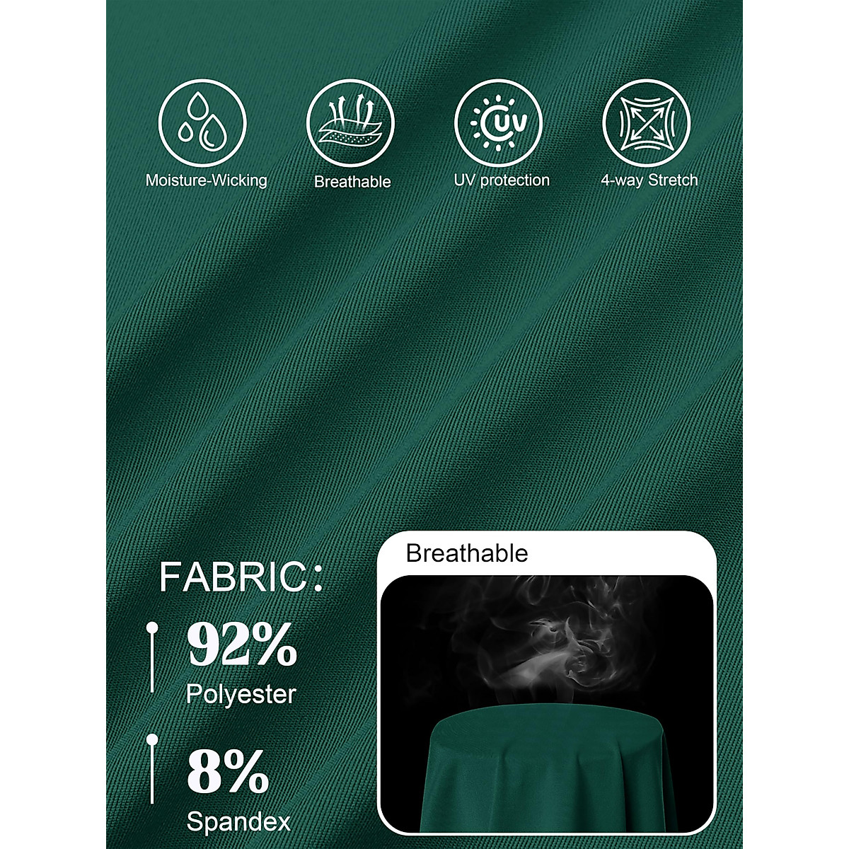 MAGCOMSEN Women's Swim Shirt Long Sleeve Polo Tees Shirts UPF 50+ UV Protection Athletic Shirts V-Neck Golf Polo Emerald Green,M