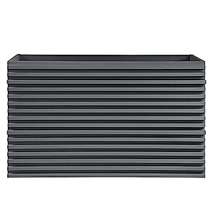 Modway Render 36" Wall-Mount Bathroom Vanity Cabinet in Gray-Sink Basin Not Included,Grey