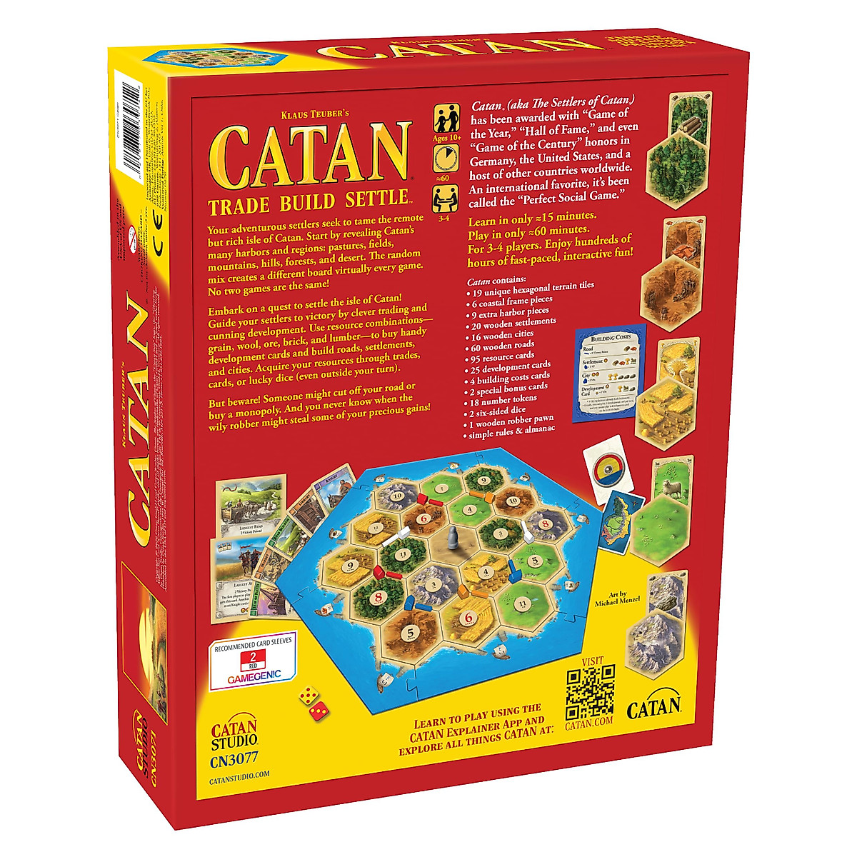 Catan Board Game (Base Game) | Family Board Game | Board Game for Adults and Family | Adventure Board Game | Ages 10+ | for 3 to 4 Players | Average Playtime 60 Minutes | Made by Catan Studio