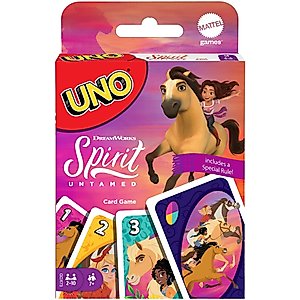 Mattel Games UNO DreamWorks Spirit Untamed Matching Card Game Featuring 112 Cards with Movie-Themed Graphics, Game Night, Kids Toy Ages 7 Years & Older