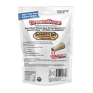 DreamBone Butcher’s Cut Chew, Rawhide-Free Dog Chews, Long Lasting Chicken Flavor Chews, 4 Count