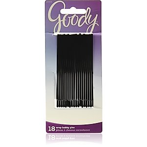 GOODY Mosaic Curved Bobby Pins, Black, X-Large, 18 Count