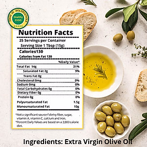 M.G. PAPPAS High Polyphenol Rich Olive Oil - New Harvest - Extra Virgin Olive Oil Polyphenol Lab Report 714mg/kg - Cold Pressed & Unfiltered - High Hydroxytyrosol Greek Olive Oil - Award Winning - 12.7 Oz 375ml