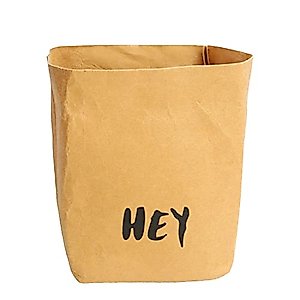 Kraft Paper Gerocery Bag Reusable Washable Durable Recyclable and Degradable,Eco-friendly Material Paper Bag for Kitchen Fruit Vegetable Organizing,Refrigerator Food Storage bag,Plants Pot(S size)