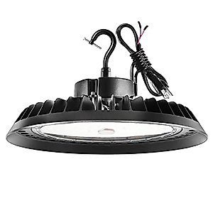 BFT LED High Bay Light UFO LED Lighting 100W 15,000LM 5000K 1-10V Dimmable,400W HID/HPS Equiv.5’Cable with US Plug,IP65 Commercial Shop Factory Warehouse Workshop Garage Barn Gym Lighting Fixtures