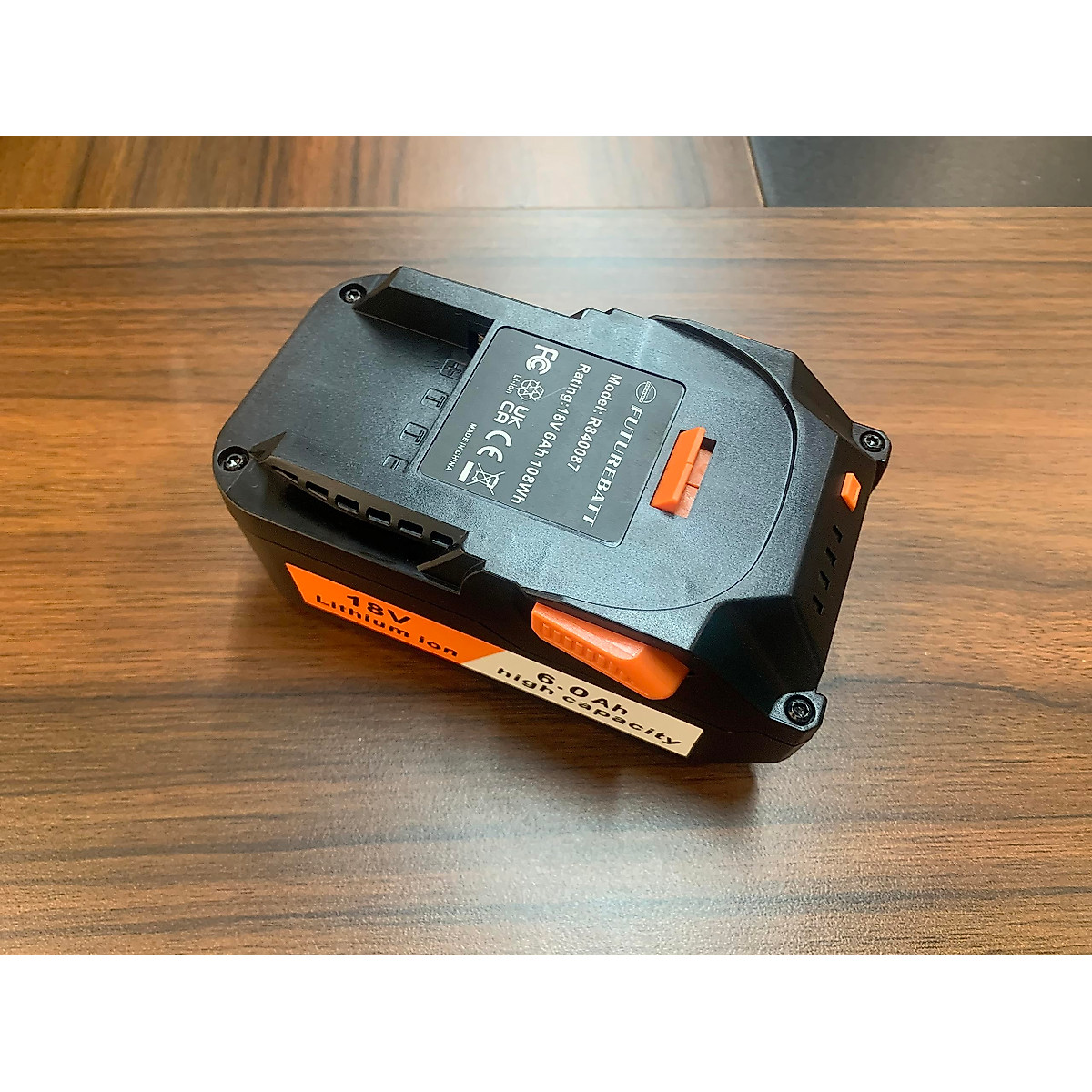 HIGH QUALITY FUTUREBATT FUTUREBATT [2Pack] 18V 6.0Ah Lithium Replacement Battery for Ridgid 18V Drill Battery R840087 R840083 R840086 R840085 R840084 AC840085 AC840086 AC840087P