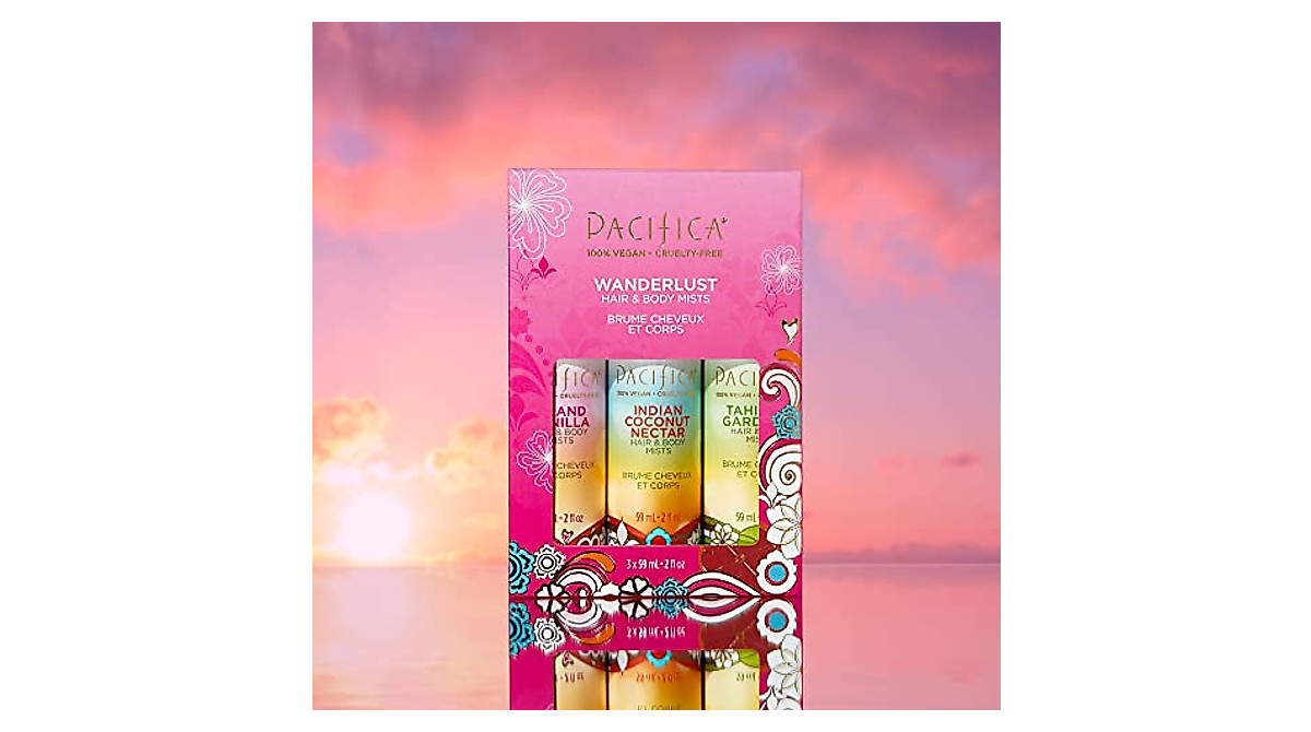 Pacifica Wanderlust Hair & Body Spray Set - 3 Scents for On-the-Go ...