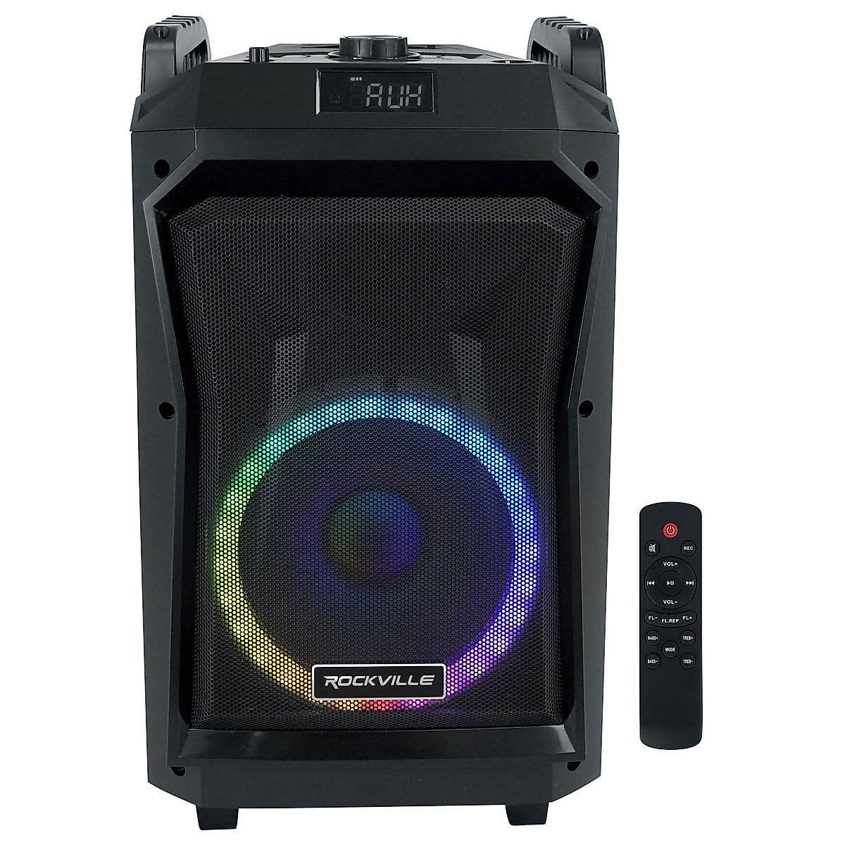 Rockville RockNGo 800 10" Portable Wireless Bluetooth Speaker w/LED/Wheels/Loud!, Black