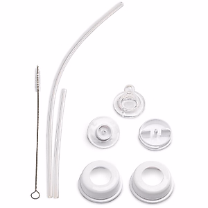 Hands-Free Baby Bottle - Anti-Colic Self Feeding Baby Bottle System 7 oz Glass Bottle (1 Pack - Blue)