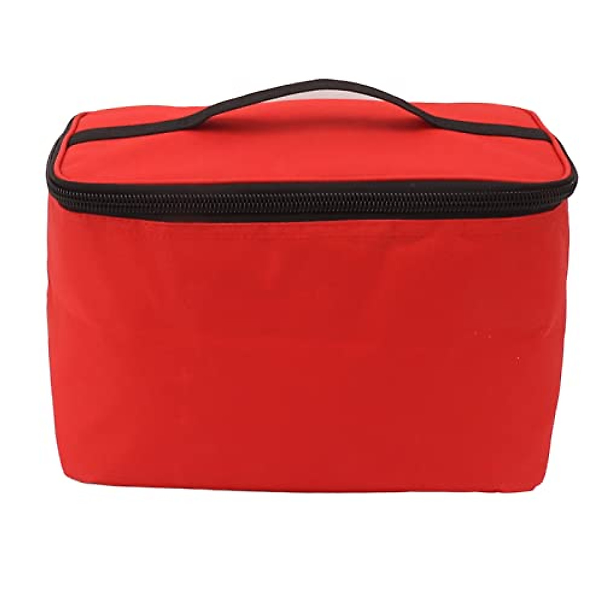Aqur2020 Insulated Grocery Bag, Sustainable 3 Layers Large Capacity Food Transport Carrier Portable Reinforced Handles with Zipper for Camping (Red)