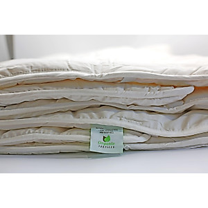 ORGANIC TEXTILES 100% All-Natural Australian Wool Bed Comforter with Organic Cotton Cover (Twin Size, Regular Fill), Temperature Regulation, Skin Sensitive, Luxurious Soft Feel, Machine Washable