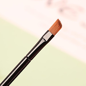 RMISODO 100 Pieces Angled Eyebrow Brushes, Flat Tapered Eyebrow Tint Brush, Soft Cosmetic Blending Brush, Portable Eyeshadow Concealer Brush, Professional Eye Makeup Brush for Women Girls, Black