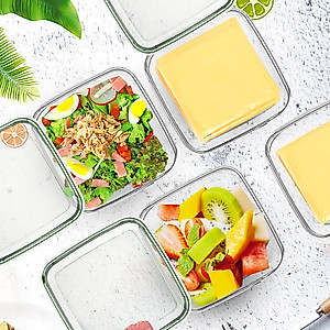 Akamino 4 Pack Sliced Cheese Container for Fridge, Butter Block Cheese slicer Holder with Lids, Airtight Plastic Storage Box for Keeps Deli Cheese Fresh Longer