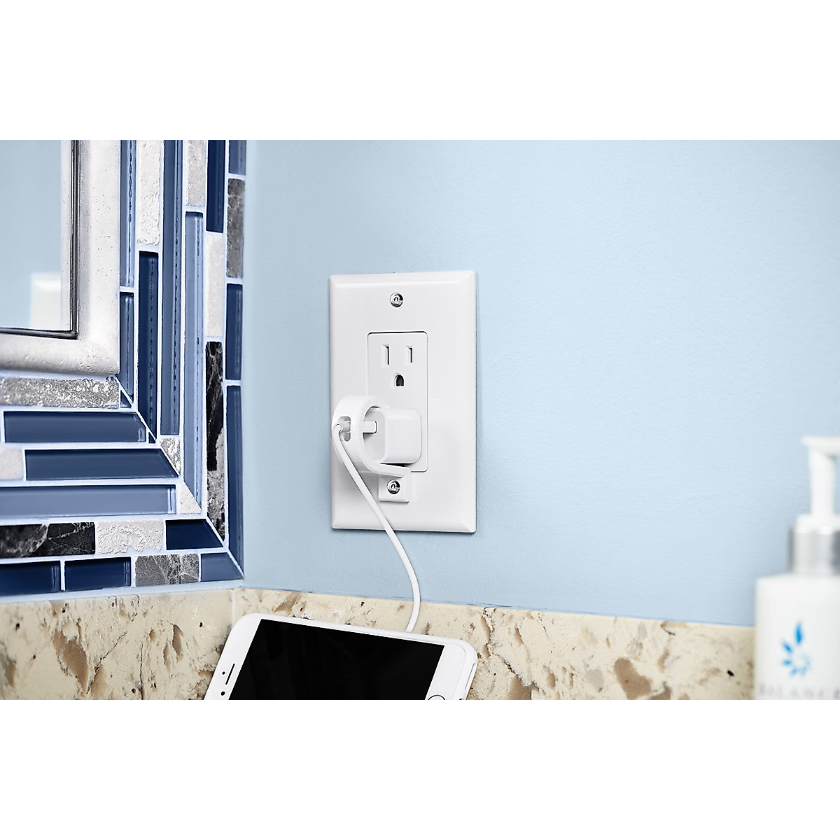 LOCK SOCKET Charger Lock (4-Pack) Save 50% - Never Lose Your Charger Again! Locks Charger to Outlet