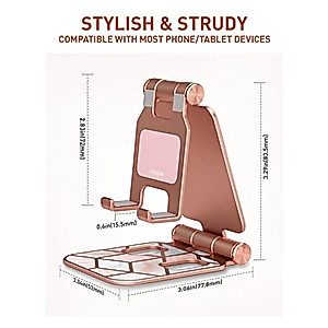 i-Blason Cell Phone Stand, Foldable Adjustable Phone Mount Holder, Compatible with iPhone 14/iPhone 13/iPhone 12/iPhone 11/Galaxy S22/S21/Pixel 6, Android Smartphones, All Smart Phone (Marble)