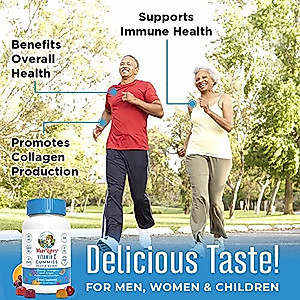 Kids Vitamin D3 Gummies & Vegan Vitamin C Gummies Bundle | Supplement for Bone Strength, Phosphorus and Calcium Absorption | Supports Immune Function & Overall Health for Adults & Kids