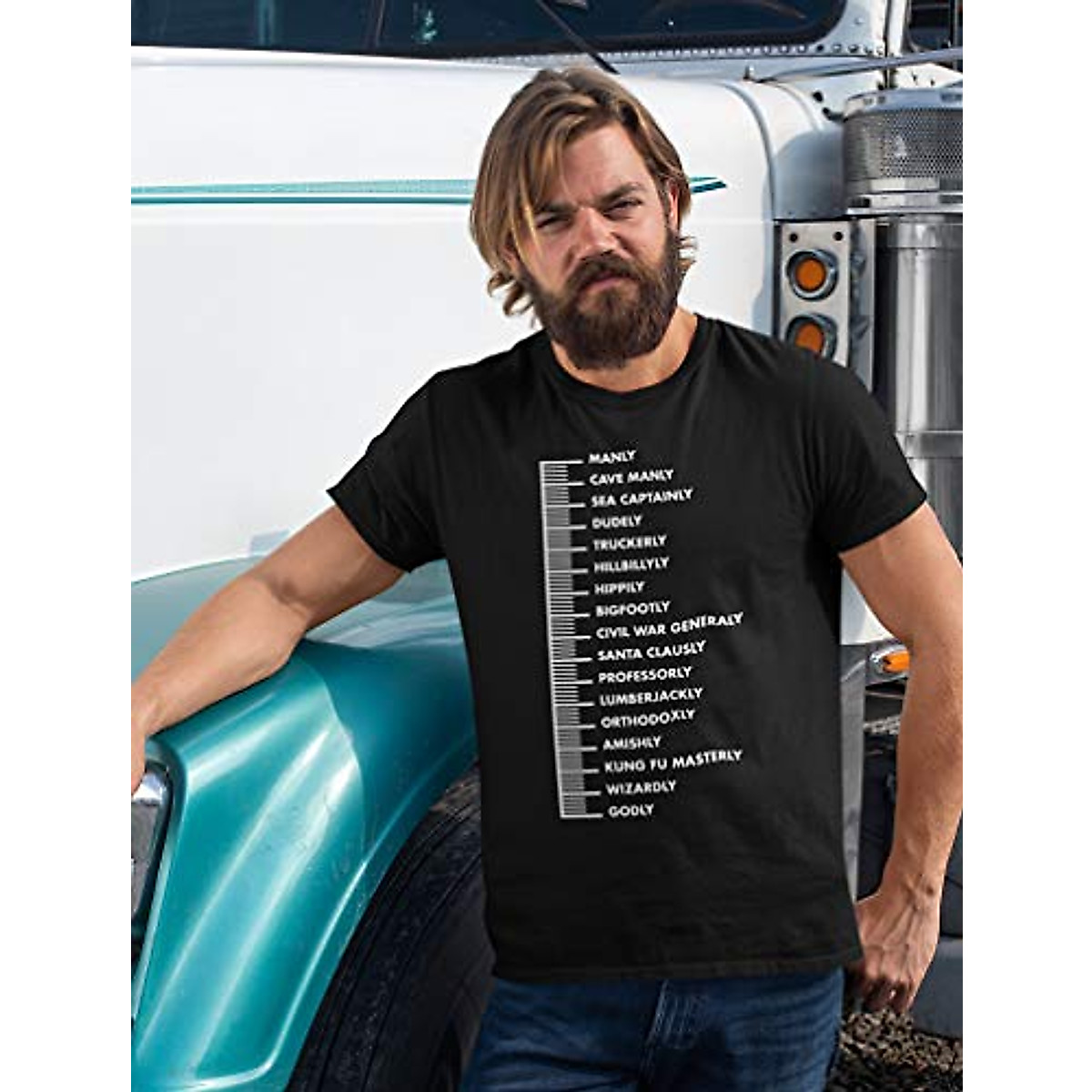 Funny Gifts for Beard Lovers Beard Scale Bearded Shirt Dad Beard Men T-Shirt X-Large Black