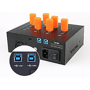 UHPPOTE A-213 Industrial Grade USB 3.0 Hub 20 Port High Speed Data Transfer