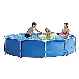Bewinch Swimming Pool,Paddling Pools for Kids,Round Frame with Filter Pump 12 Ft X 30 Inch 366 X 76 cm Garden Outdoor Backyard-Blue