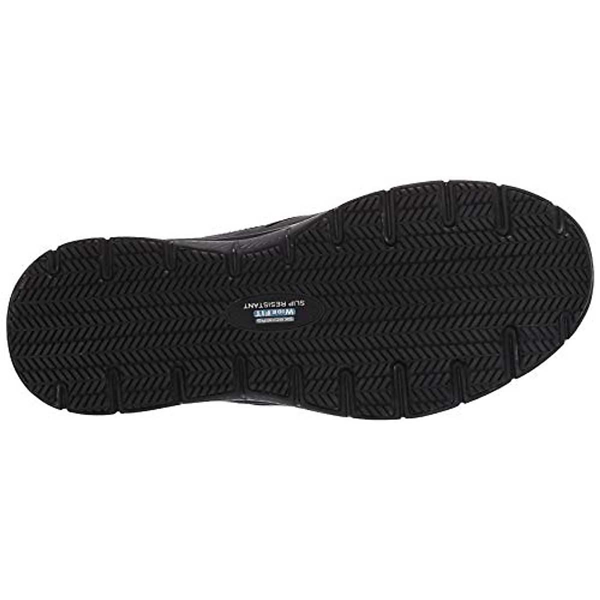 Skechers Men's Bronwood Food Service Shoe, Black Leather, 13