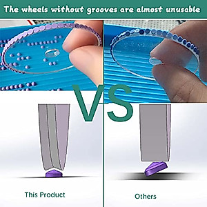 Diamond Painting Wheel Tools with Groove,New Type of Gem Art Pen,Accessories That can Make Jewel Art Faster and neater,Both Square and Round Drills are Suitable,Dimond Art Supplies Kits. … (Gold)