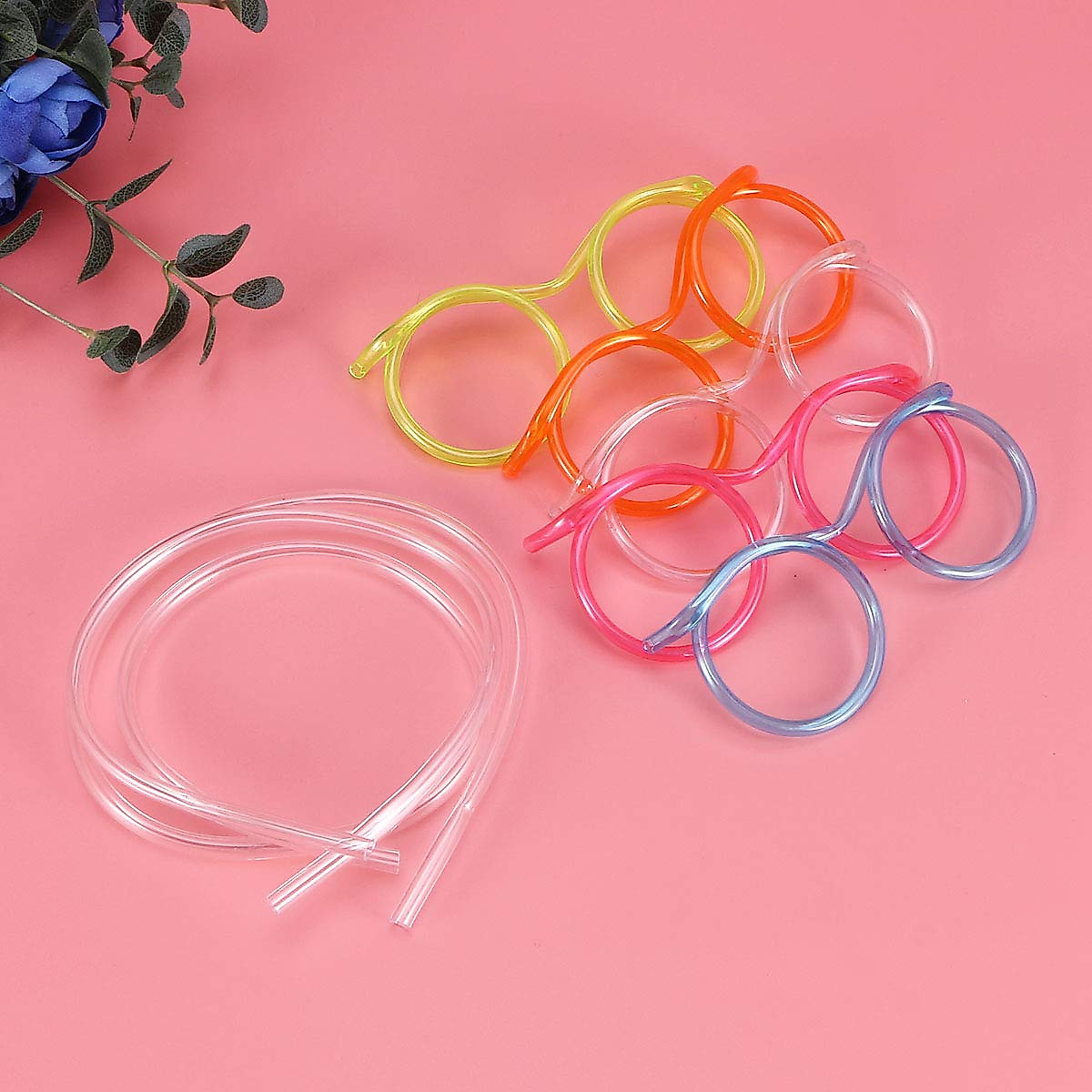 10pcs Kids Straws Straw Glasses Kids Eyeglasses Straws Straw Eyeglasses Party Drinking Straw Kids Drinking Straw Automatic Child
