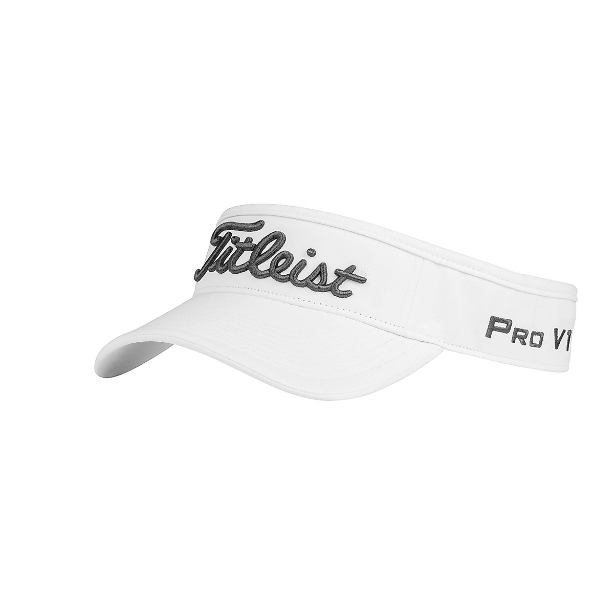 Titleist Men's Tour Performance Golf Visor, White/Charcoal, One Size