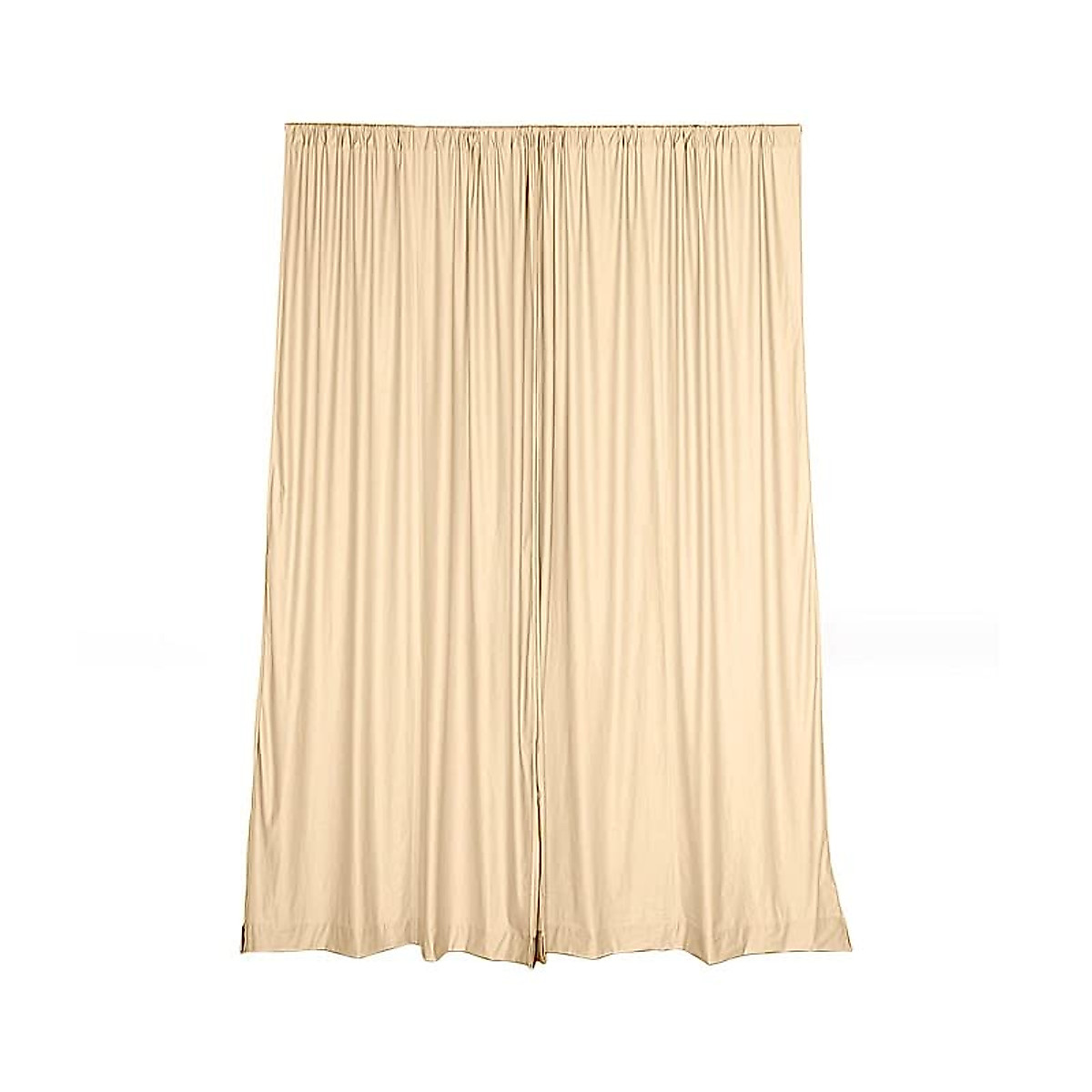 BalsaCircle 10 ft x 10 ft Champagne Polyester Photography Backdrop Drapes Curtains Panels - Wedding Decorations Home Party Reception Supplies