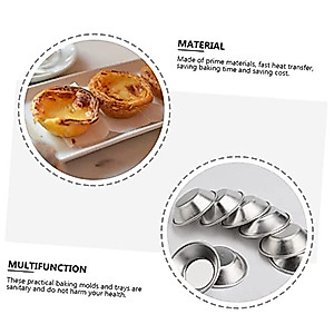 Mikinona 24pcs Egg Tart Base Mini Bread Loaf Pans Mini Muffin Cookie Decorating Tools Cake Makers Cups Molds Tart Baking Pan Bake Tool Baking Accessory Aluminum Baking Mold Oven Patties Can