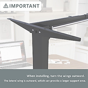 Win Up Time Standing Desk Frame - Standing Desk Legs, Adjustable Desk Frame, Sit Stand Desk Frame, Smart Controller System for 48''-70'' Desk Top,DIY Workstation (Grey Frame Only)