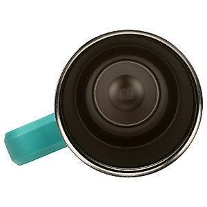 100 North | 40 oz Stainless Steel Double Wall Insulated Ombre Glitter Travel Tumbler With Handle, Straw, and Lid, Spider Web Ghost Flowers White/Teal